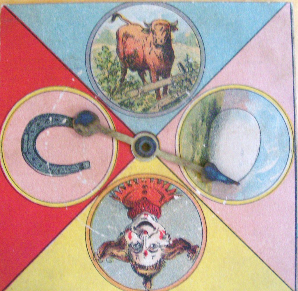 Old 1800's Board Game of Bull by J.H. Singer - Mysterious Writings