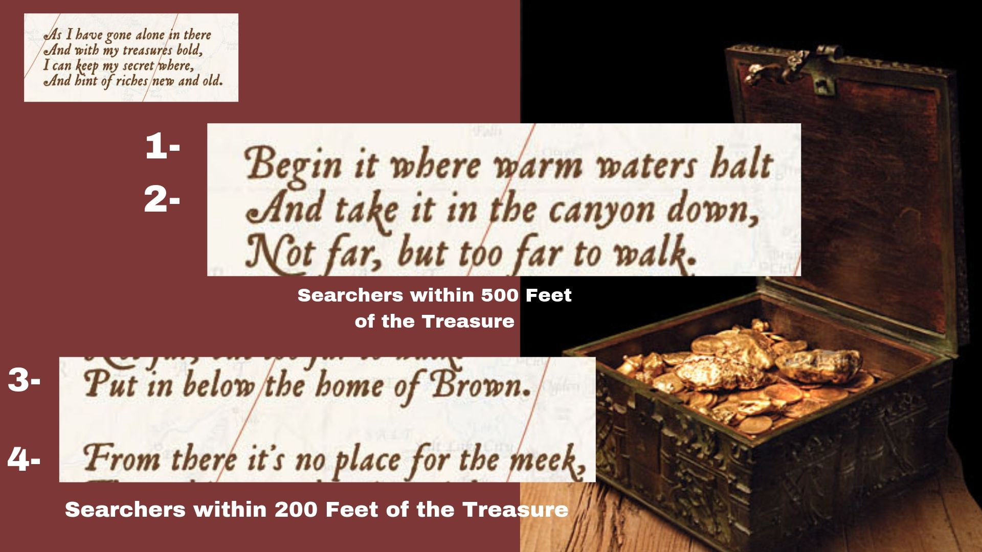 Forrest Fenn Treasure Hunters within 200 Feet and the First Four Clues ...